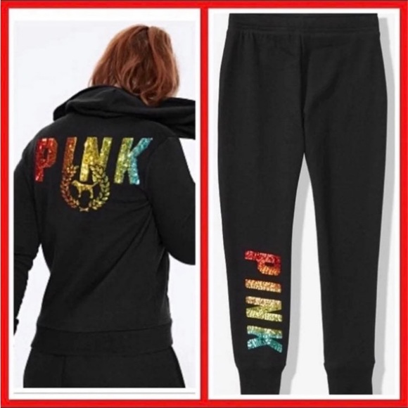 PINK Victoria's Secret | Pants & Jumpsuits | Nwt Vs Pink Medium Rainbow ...